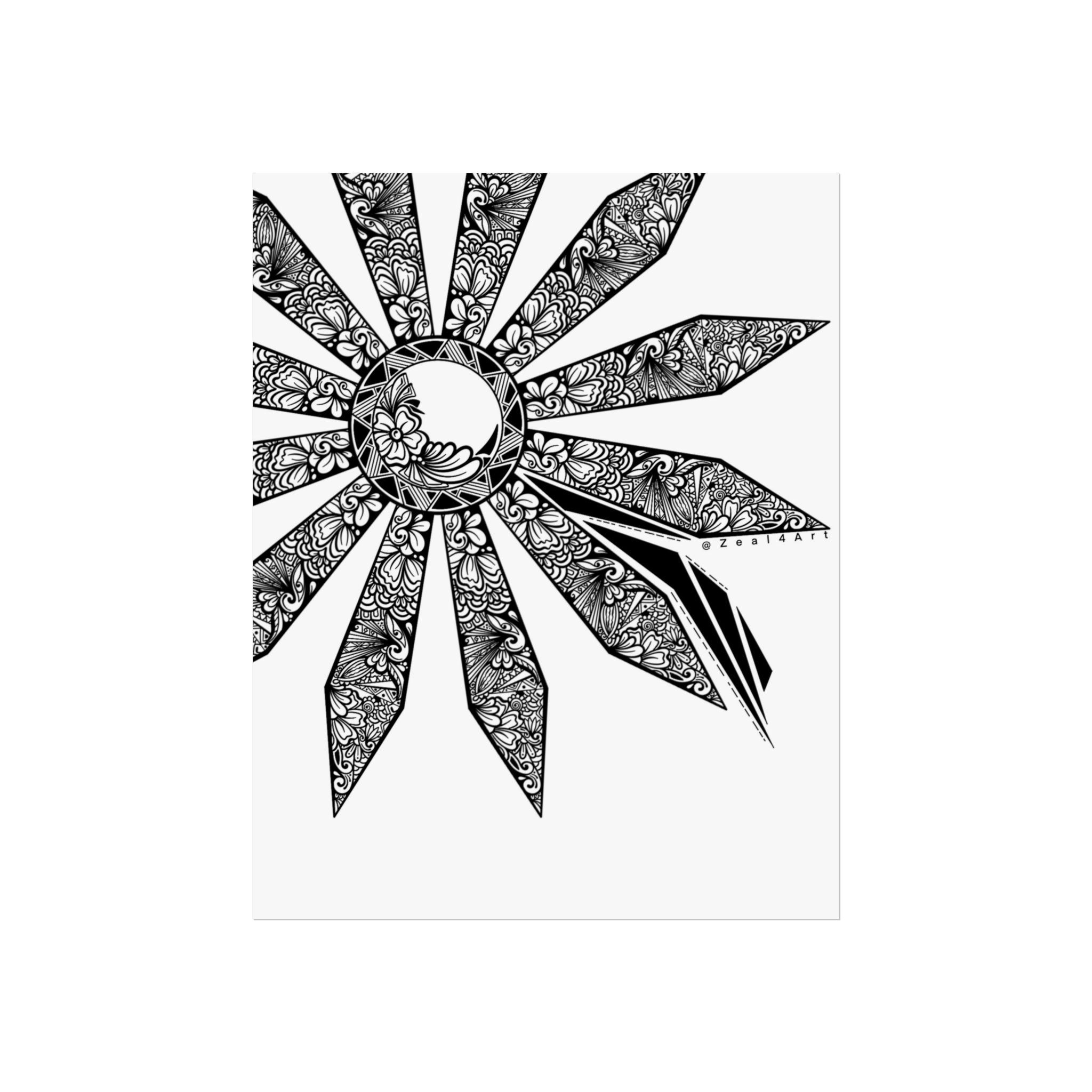 Sharp Edges Mandala Art Print – Zeal4Art